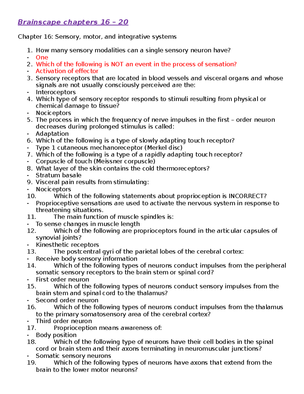 Brainscape chapters 16 - 20 - Brainscape chapters 16 – 20 Chapter 16 ...