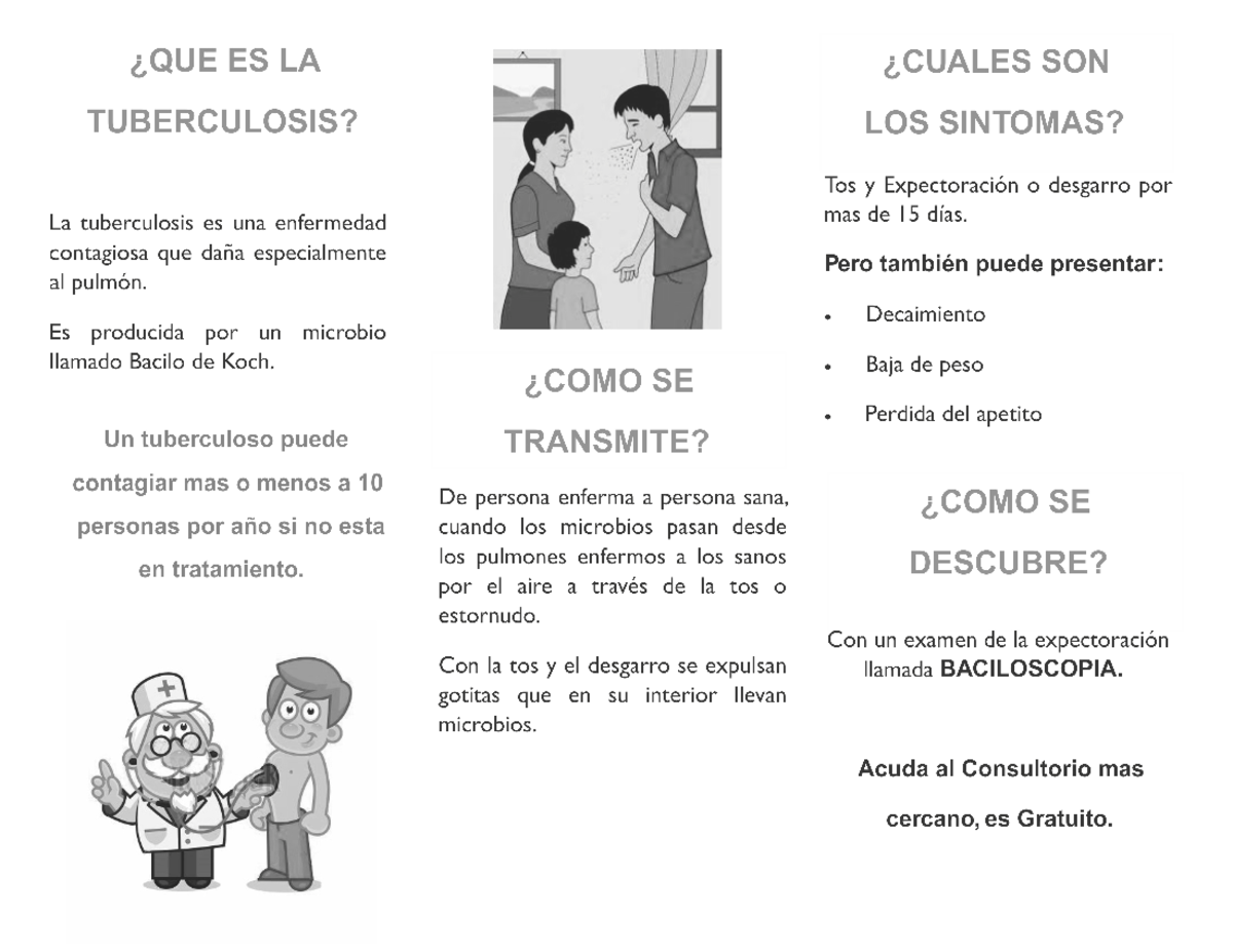 Folleto tuberculosis - RTERTERT - español - Studocu