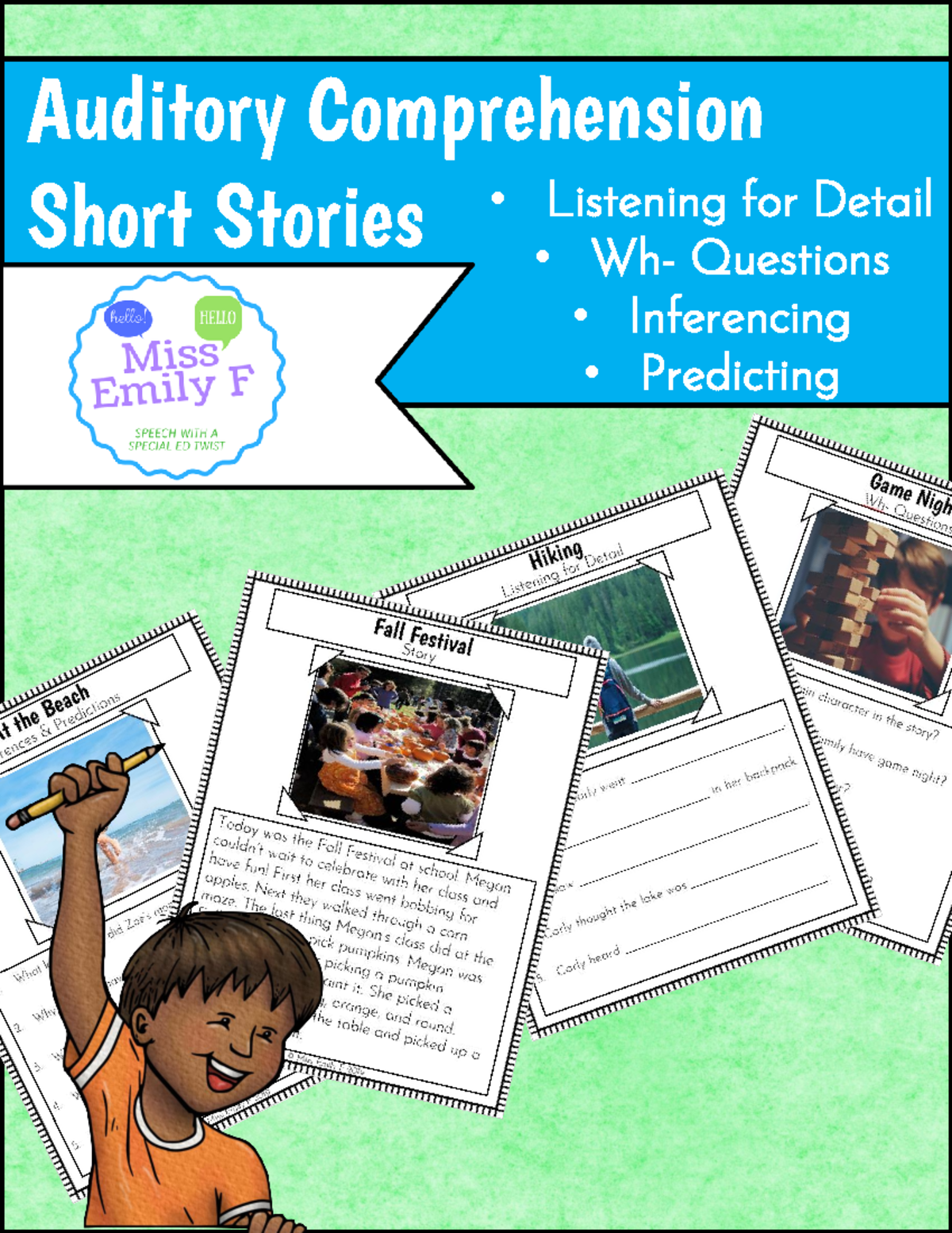 Auditory Comprehension Short Stories Wh Questions Listeningfor Detail ...