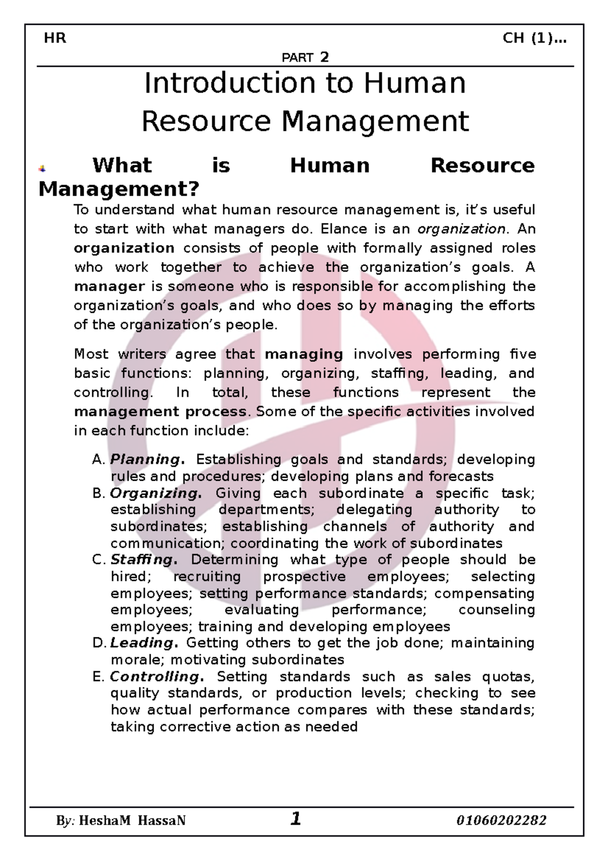 Chapter 1 test bank - Human resources - Studocu