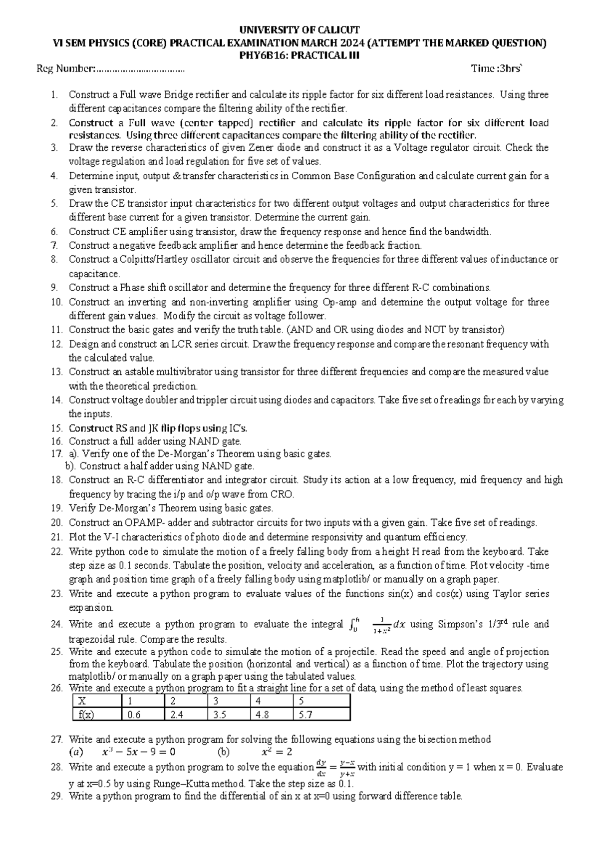 Paper III QP SET - UNIVERSITY OF CALICUT VI SEM PHYSICS (CORE ...