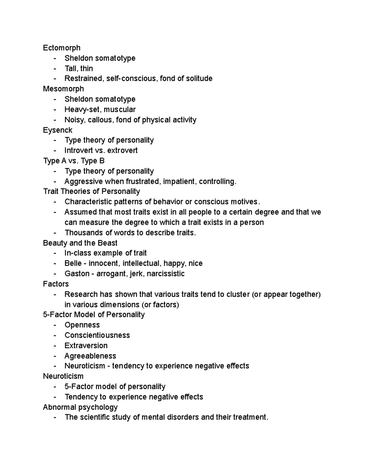 Aaaaa psychology 182 - Definitions and notes taken directly from ...