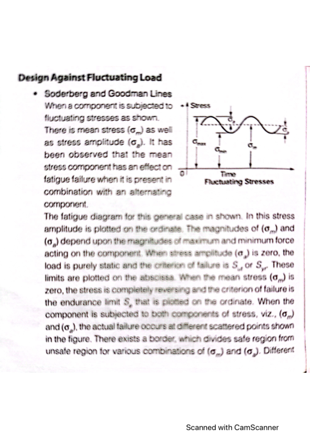 MD Theory - 5 - Important - Design Against Fluctuating Load Soderberg ...