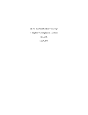 Activity 6-1 Def IT200 - Define the following systems-thinking concepts in your own words ...