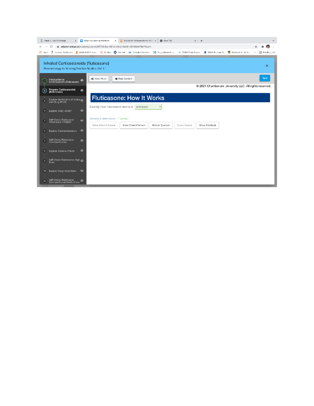 Inhaled corticosteroids - Week 4: Gas Exchange edapt. ai Learning Platform x a Bookshelf - Studocu