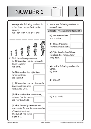 Year 5 Maths homework book - Master Maths 5 Ó Leading Educational ...
