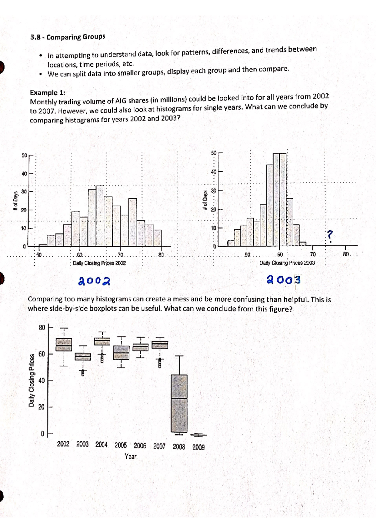 Ch 3 Quantitive Data 8 Lecture Notes 3 5 3 Comparing Groups In
