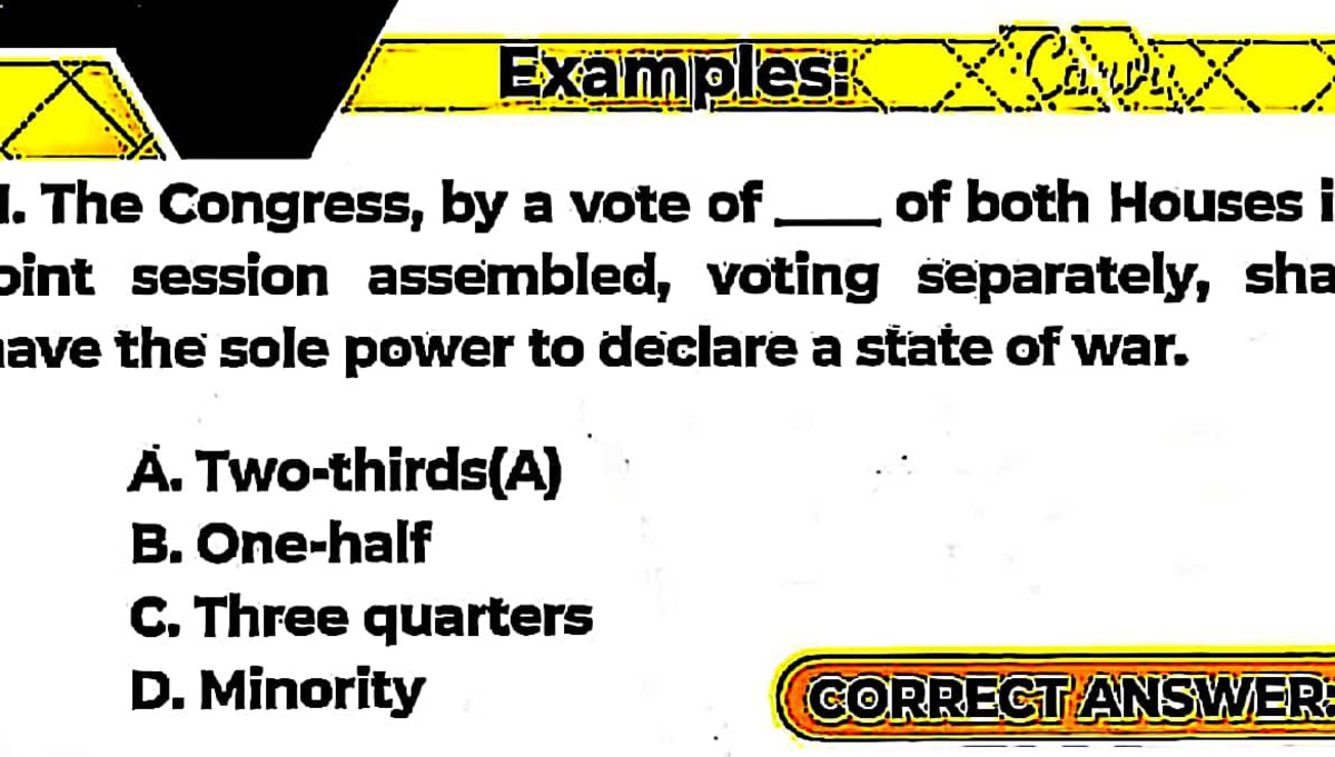 MATH223 104 - Hdhd - Basic Accounting - Examples: I. The Congress, a ...