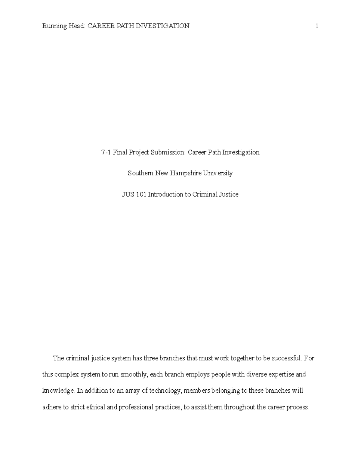 7-1 Final Project Submission Career Path Investigation Criminal Justice ...