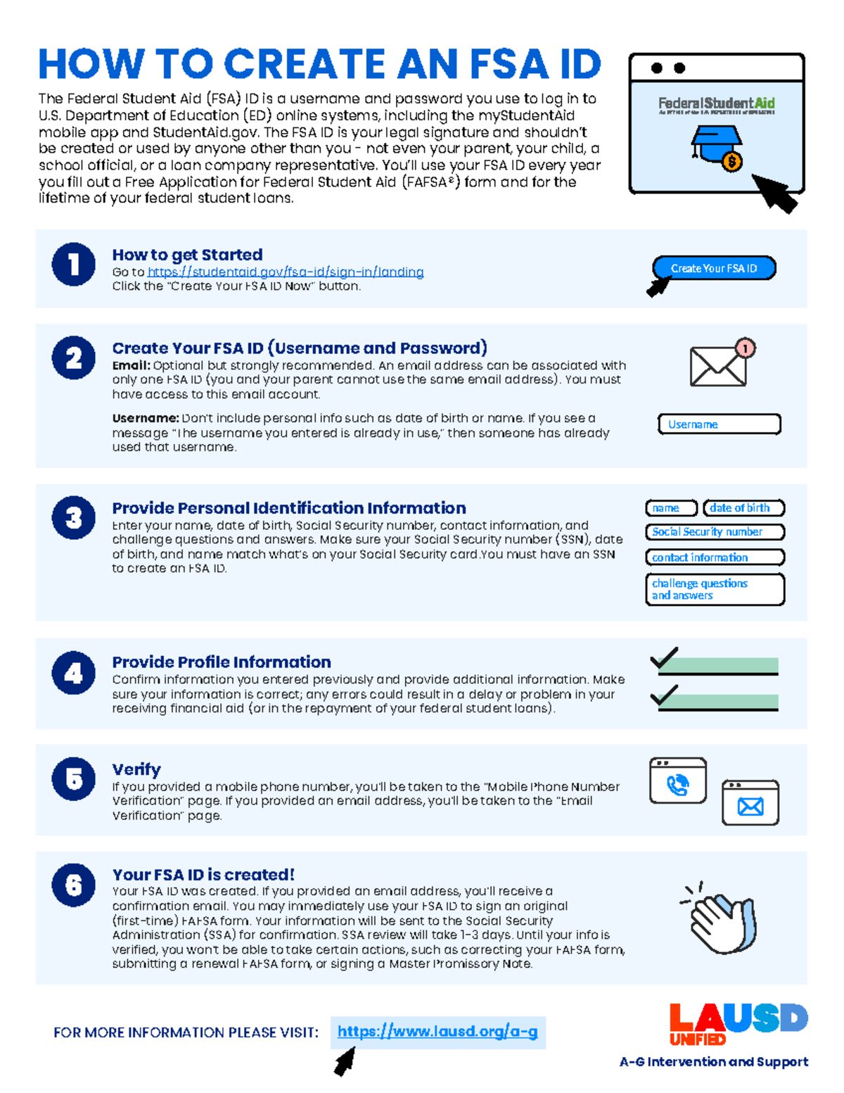 Create FSA ID - fafsa help - Verify If you provided a mobile phone number, you’ll be taken to ...