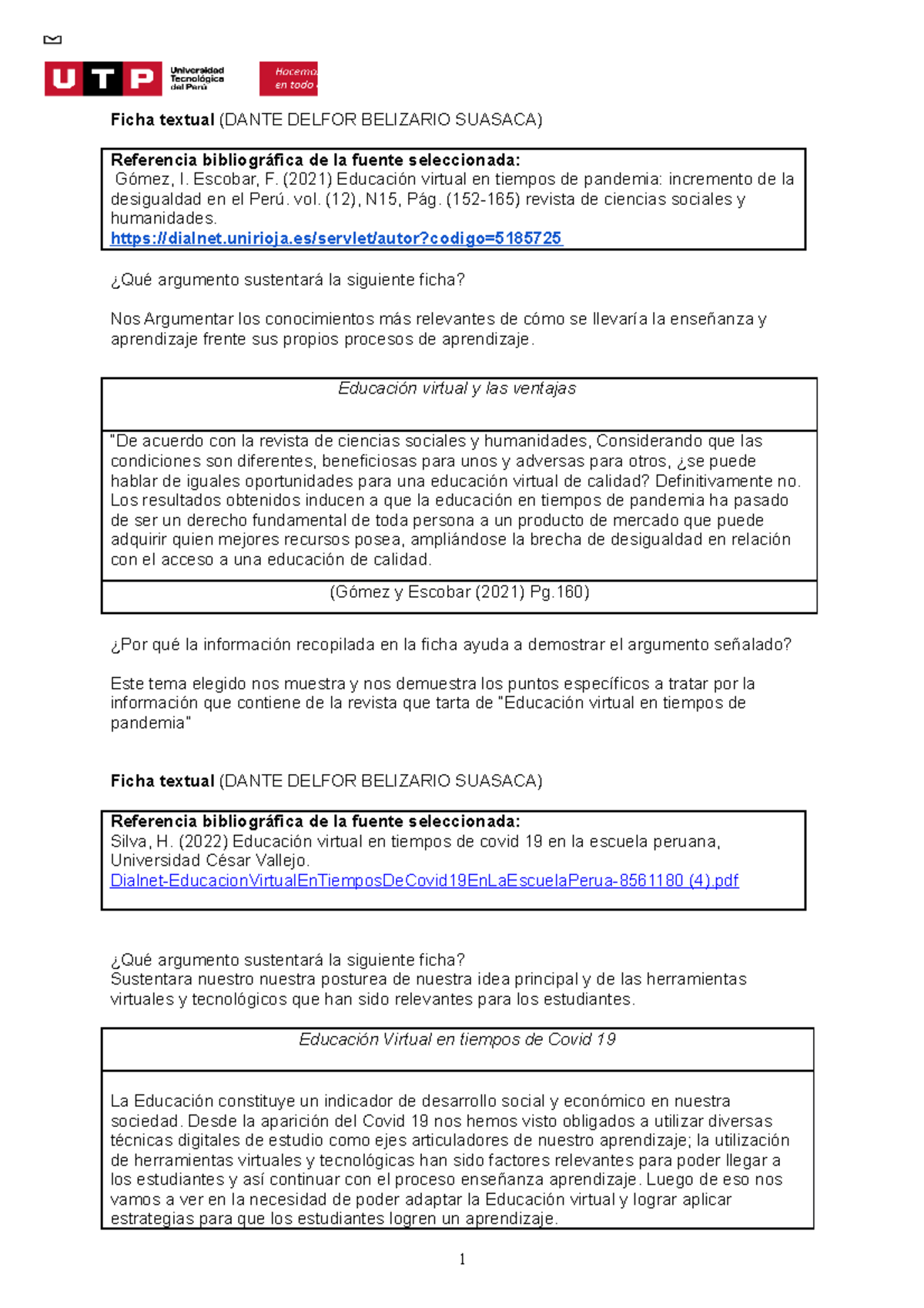 Fichas Textuales 08 - fjfjf - Ficha textual (DANTE DELFOR BELIZARIO ...