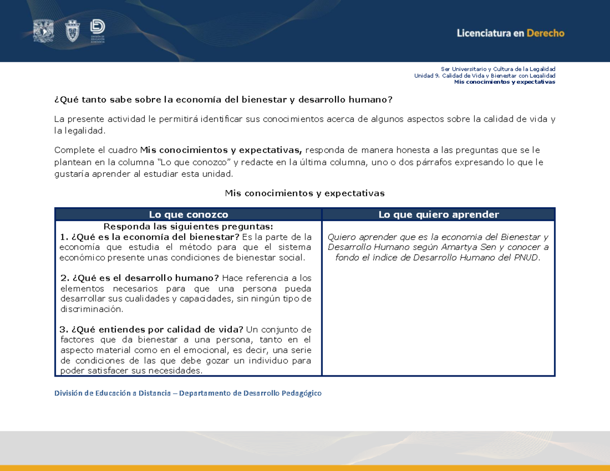 A1u9 sucl - El estudio de la asignatura Ser Universitario y Cultura de ...
