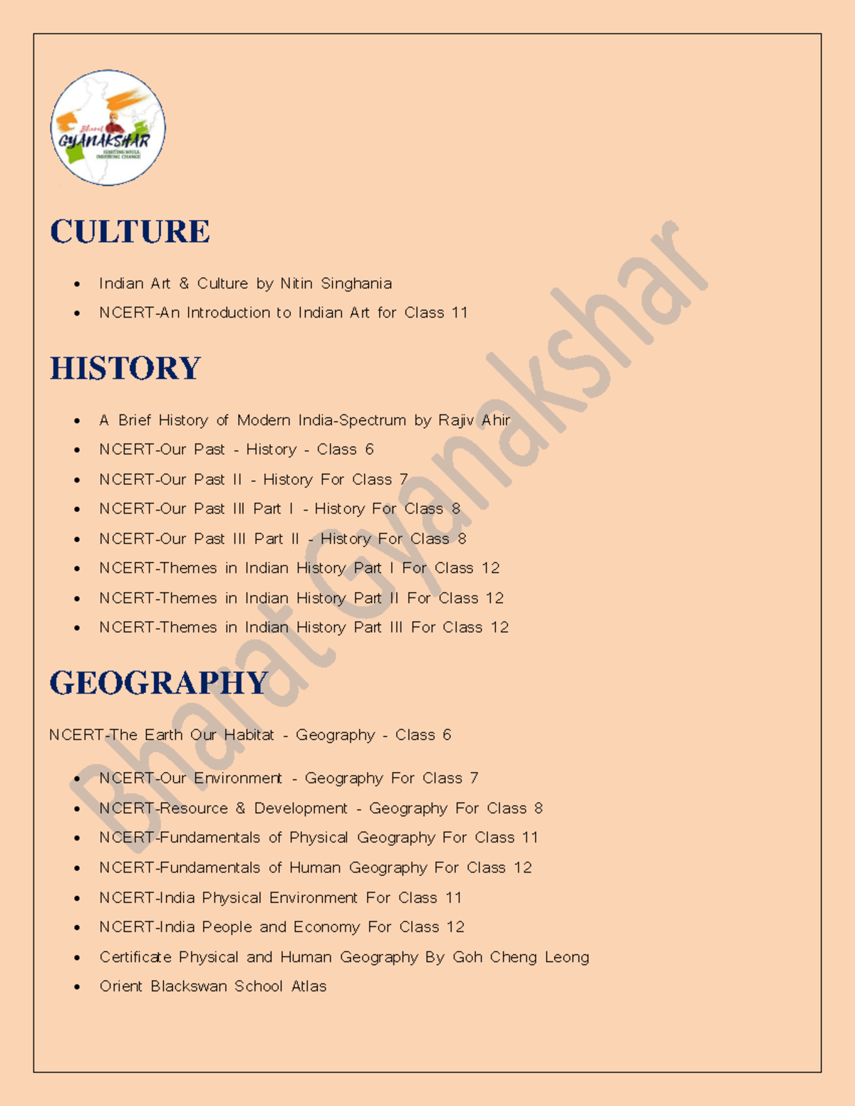 Books List for UPSC - CULTURE Indian Art & Culture by Nitin Singhania ...