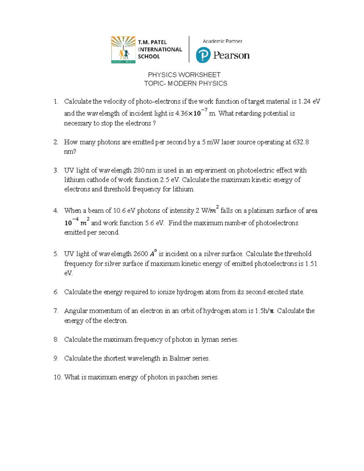 DOC-20241125-WA0013 - Tutorial Work - PHYSICS WORKSHEET TOPIC- MODERN ...