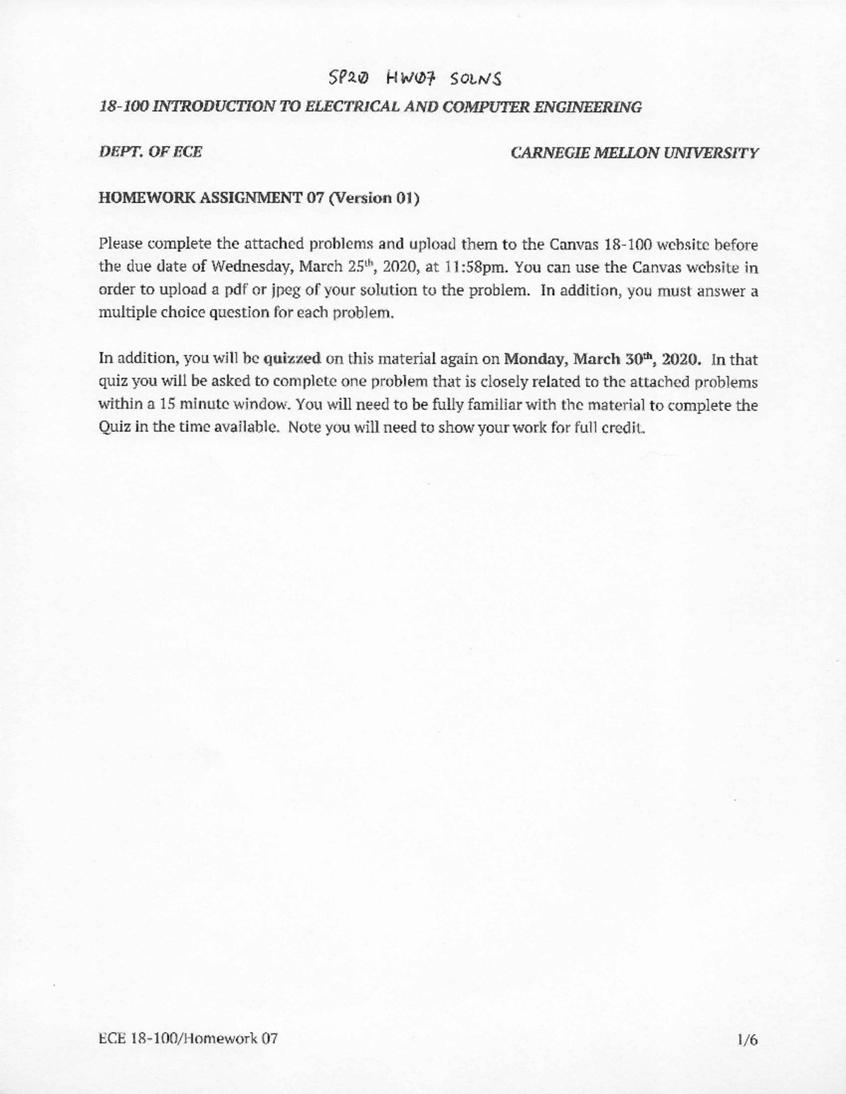 Homework 07 solns - SP20 HW07 SOLNS INTRODUCTION TO ELECTRICAL AND COMPUTER ENGINEERING DEPT. OF ...