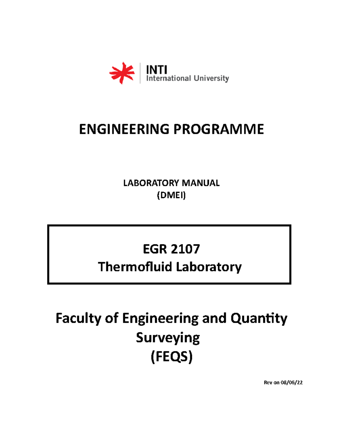 EGM 2107 Lab Manual (fullpages) update June2022 - ENGINEERING PROGRAMME LABORATORY MANUAL (DMEI ...