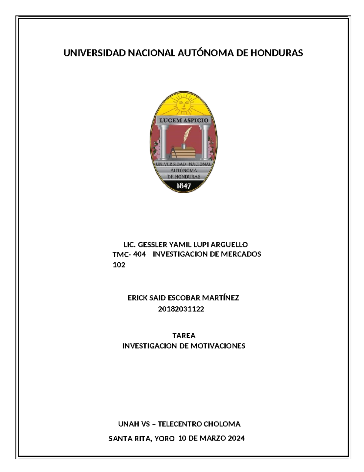 Escobar Erick U2T3a2 - Tarea - UNIVERSIDAD NACIONAL AUTÓNOMA DE ...