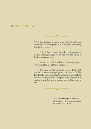 Example of law cases - Constitutional Law I - UiTM - Studocu