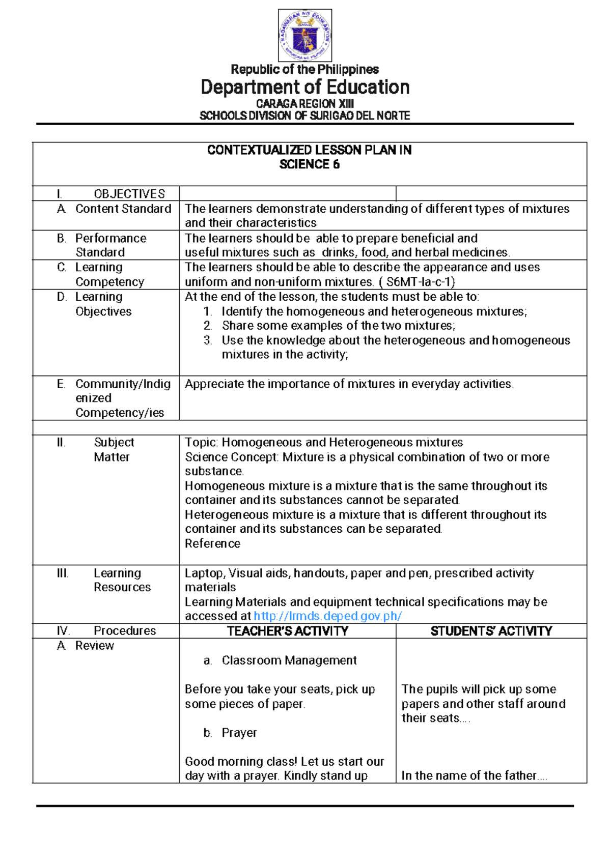 Science dlp 6 - For student teachers this must be a big help ...