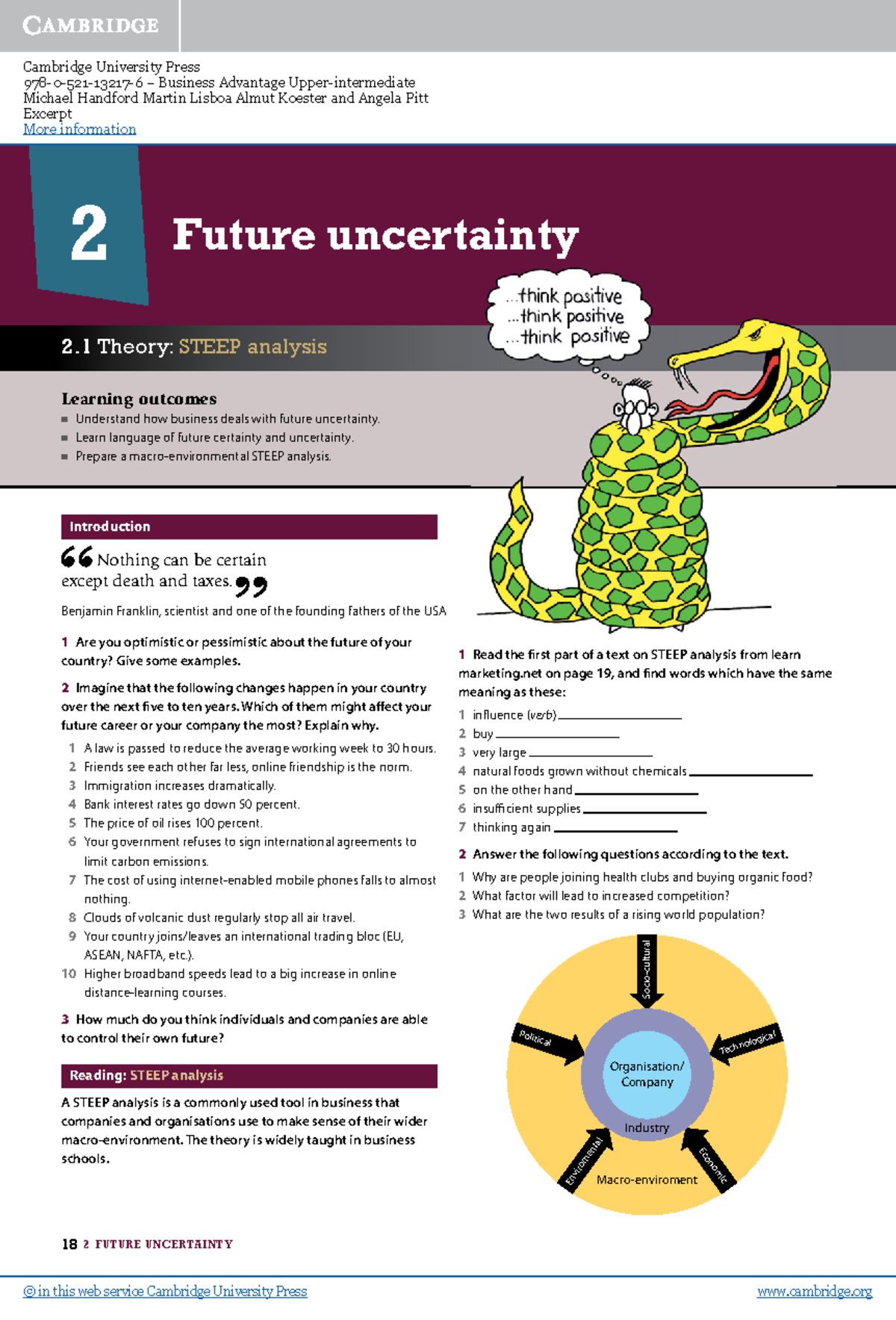 Pdfcoffee - 978-0-521-13217-6 – Business Advantage Upper-intermediate ...
