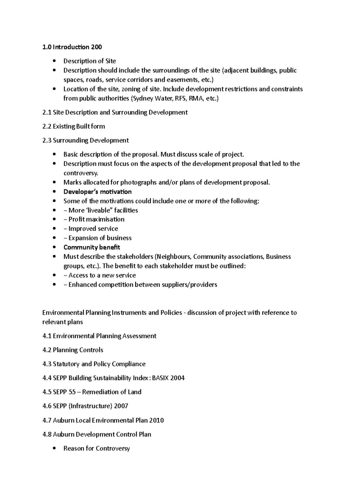 DCMA Structure - 1 Introduction 200 Description of Site Description ...