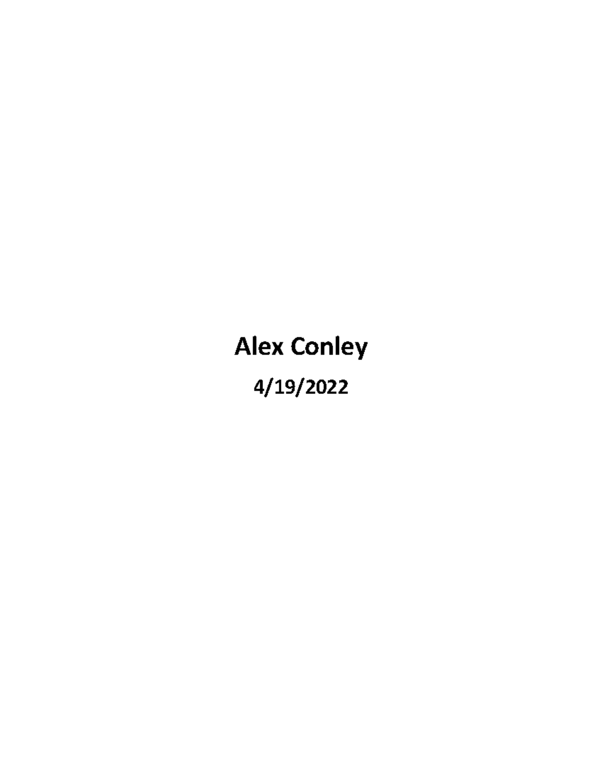 Immunology lab report 2 - Alex Conley 4/19/ Introduction In lab, we ...