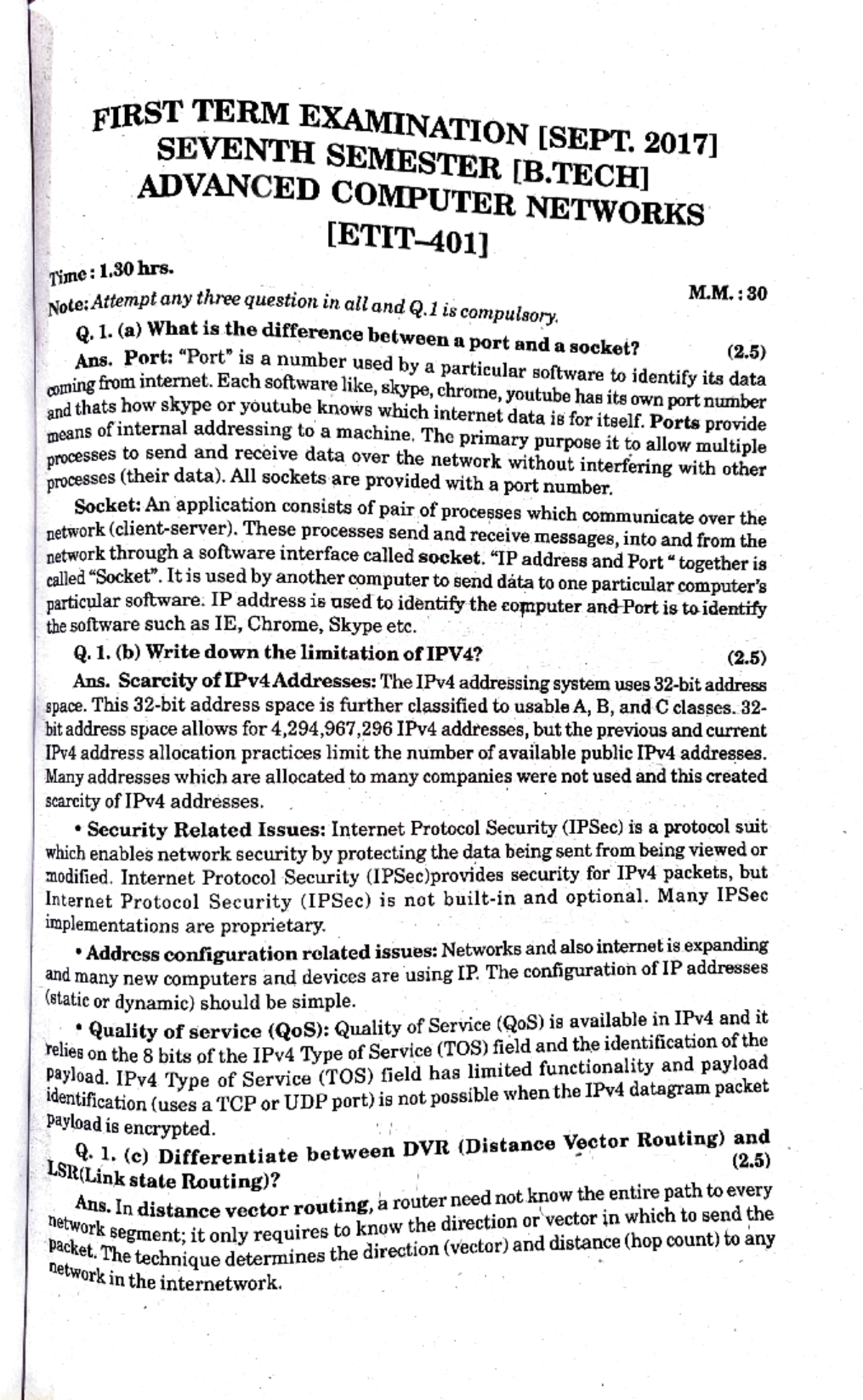 ACN Akash (ETIT-401) 2017 - 2019 Vansh - btech - Studocu