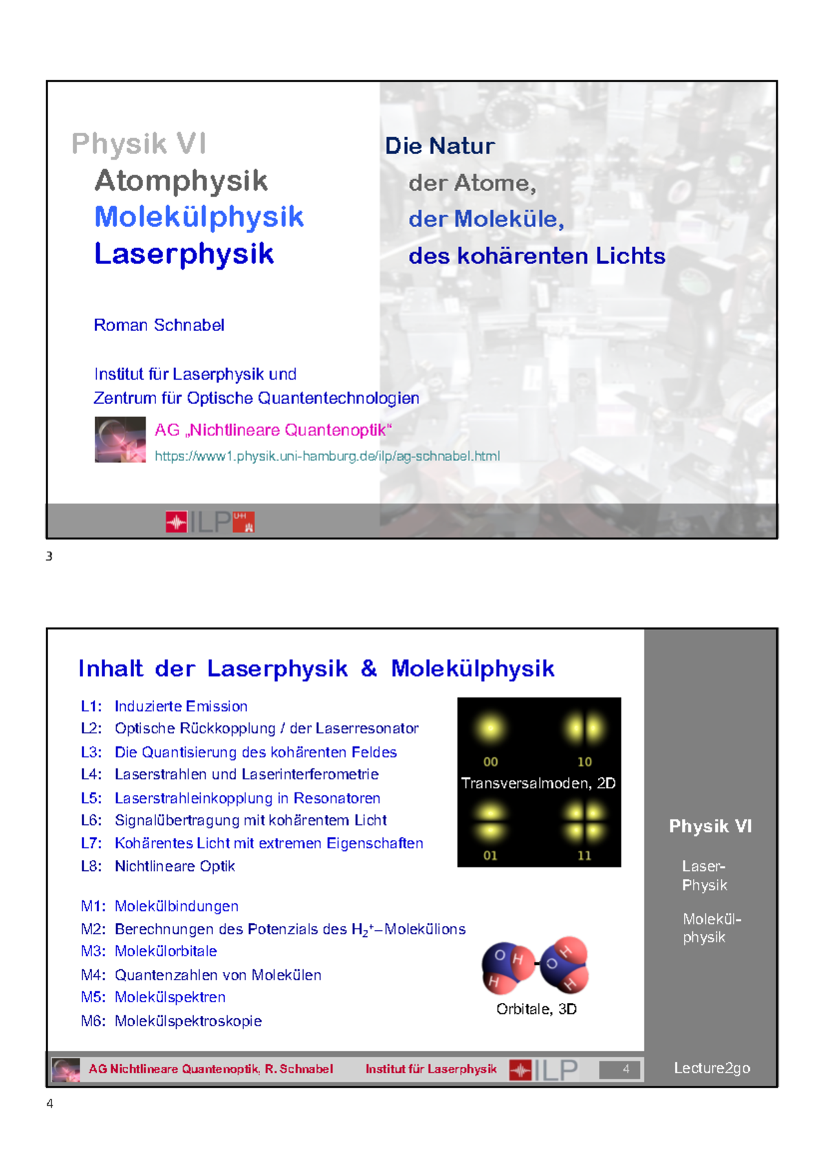Laserphysik Vorlesung - Physik VI Atomphysik Molekülphysik Laserphysik ...