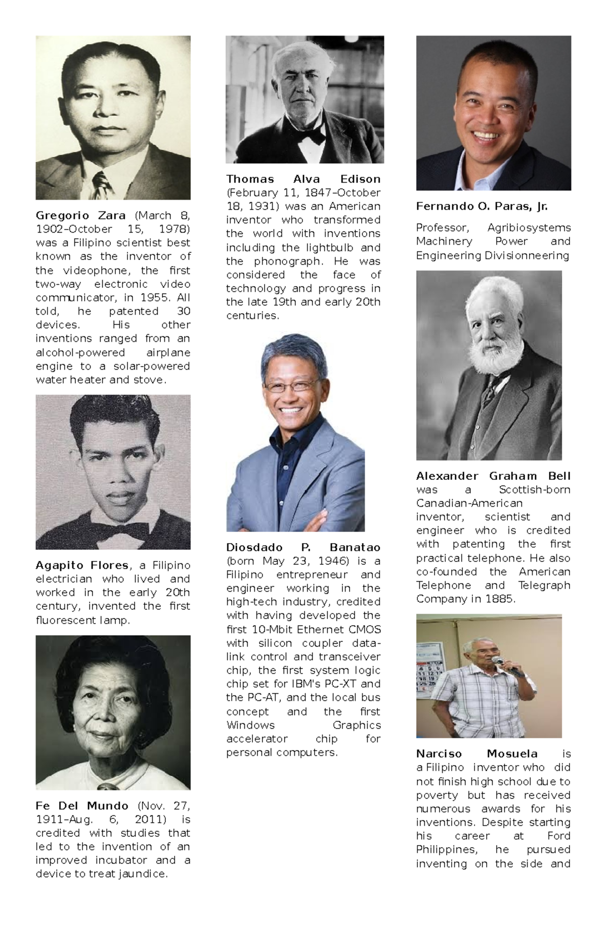 Local and foreign scientist - Gregorio Zara (March 8, 1902–October 15 ...