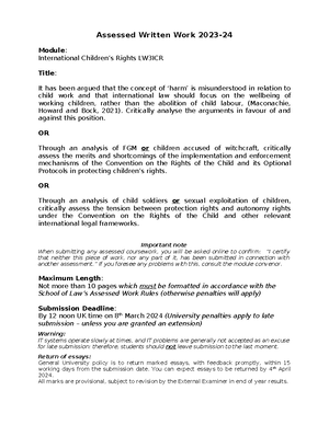 Seminar 6 Child Soldiers - Seminar 6: Child Soldiers Alison Bisset 12 ...