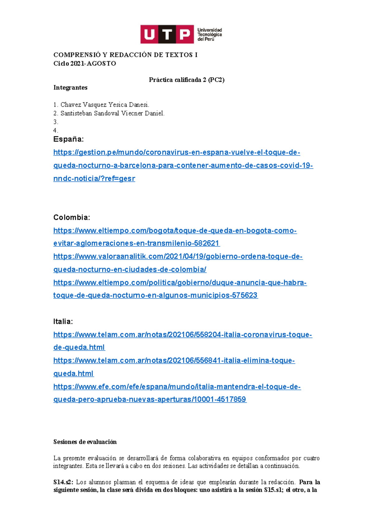 S14.s2 y S15 Práctica Calificada 2 (Formato oficial UTP) 2021-agosto-1 - COMPRENSIÓ Y REDACCIÓN ...