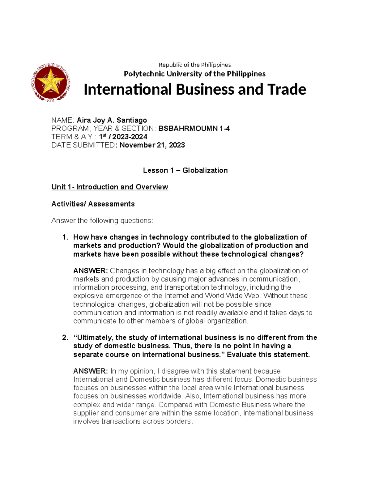 2-4 IBT - Santiago - Lesson 1&2 - Republic of the Philippines ...