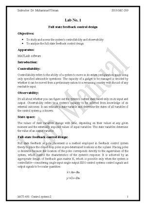 Lab Manual Embedded System - Lab No. 01 Objective: Introduction to MP lab and PIC ...