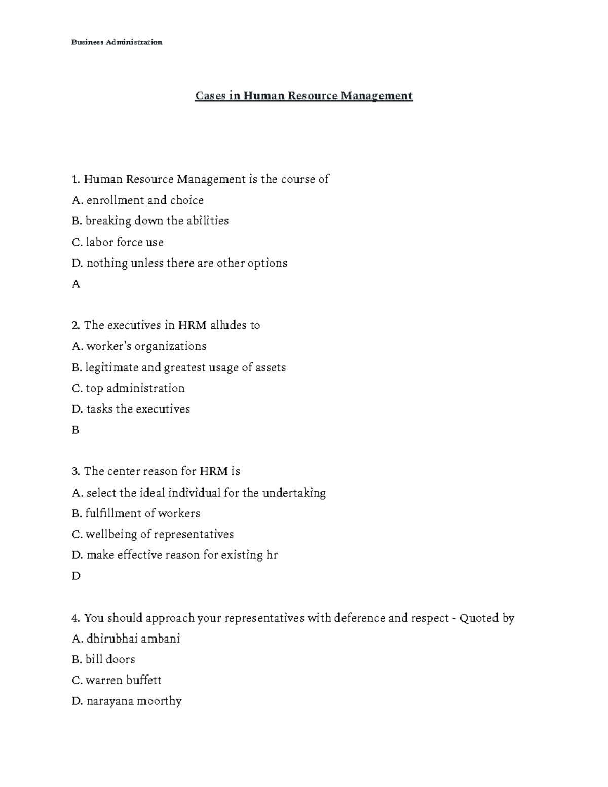 Chapter 9 Cases in Human Resource Management - Cases in Human Resource ...