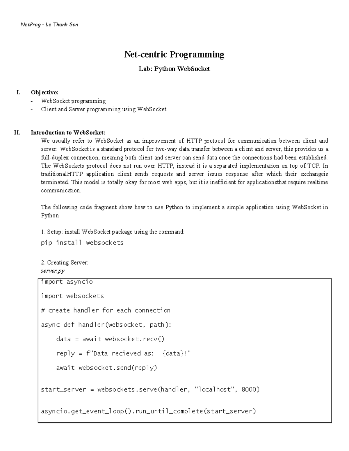 Lab6 Simple Web Socket Using Python Some Simple Example And Pratical Exercise Developtextbox