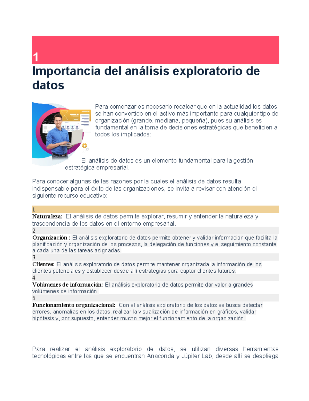 1 tema importancia AED - Tema 1. English does work level 7 - 1 Importancia del análisis ...