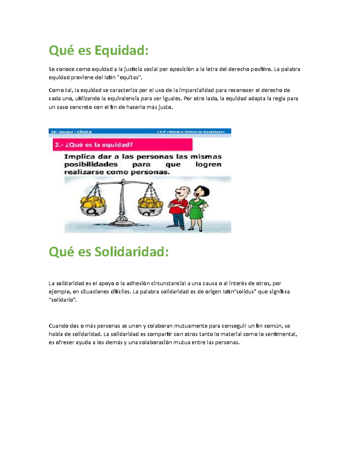 Qué es Equidad - Qué es Equidad: Se conoce como equidad a la jusicia ...