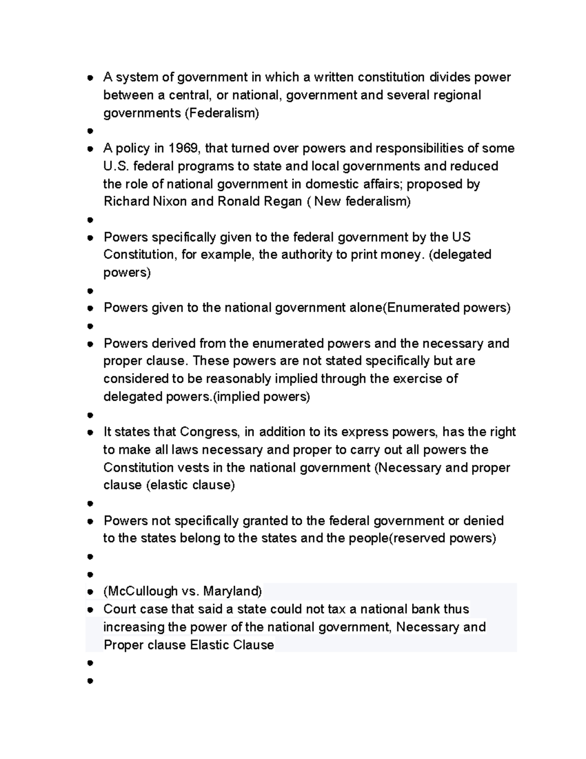 Gov notes - A system of government in which a written constitution ...