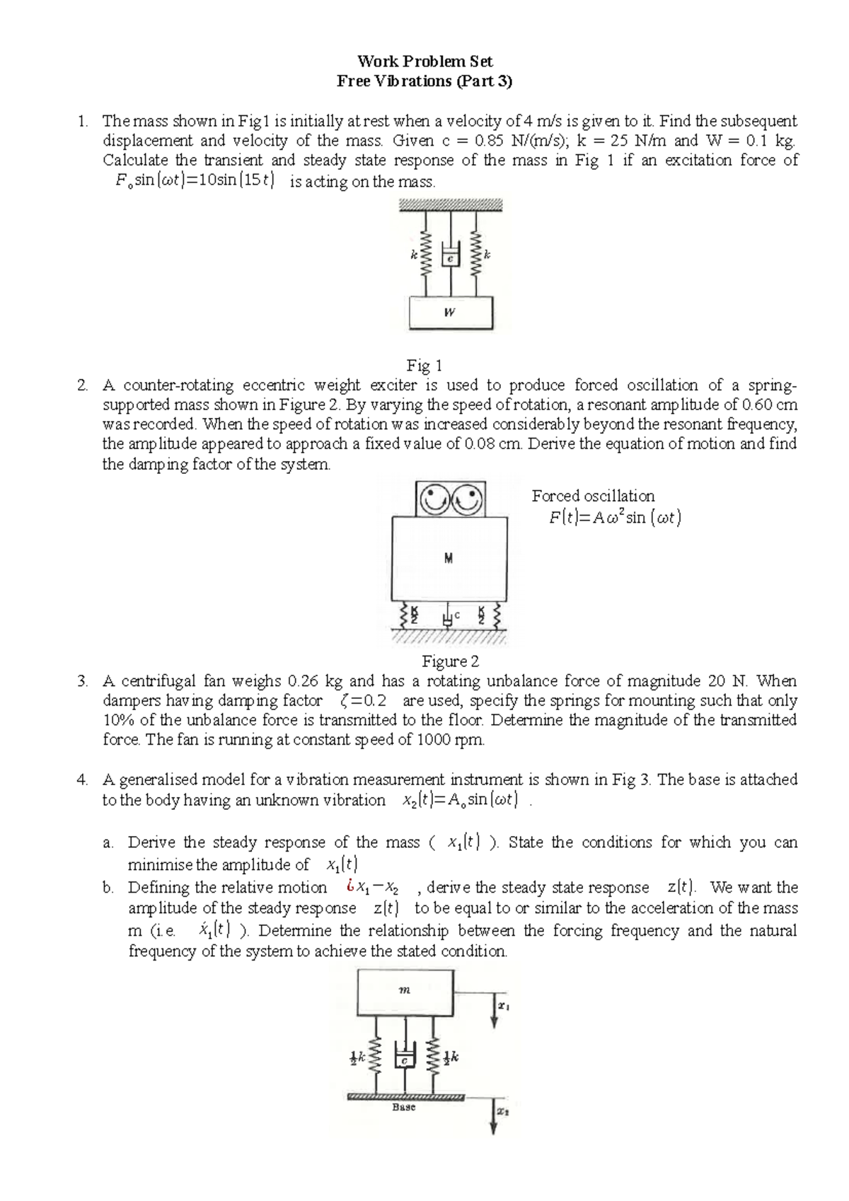 Work Set Part 3 - worksheet for practice - Work Problem Set Free ...