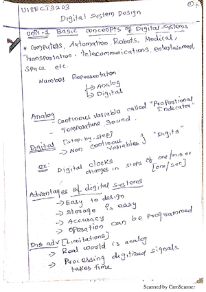 EC3352 Digital Systems Design unit1 - EC3352-DIGITAL SYSTEM DESIGN UNIT- I INTRODUCTION: In 1854 ...