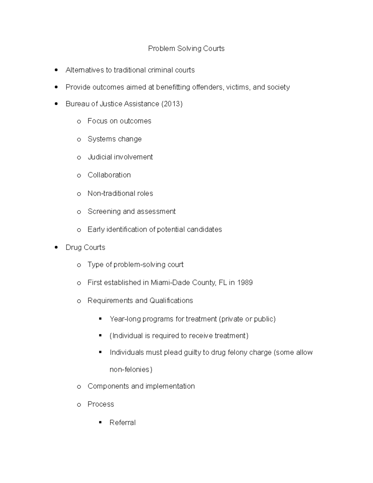 Problem Solving Courts - Jurisdictions Findings: You are significantly ...