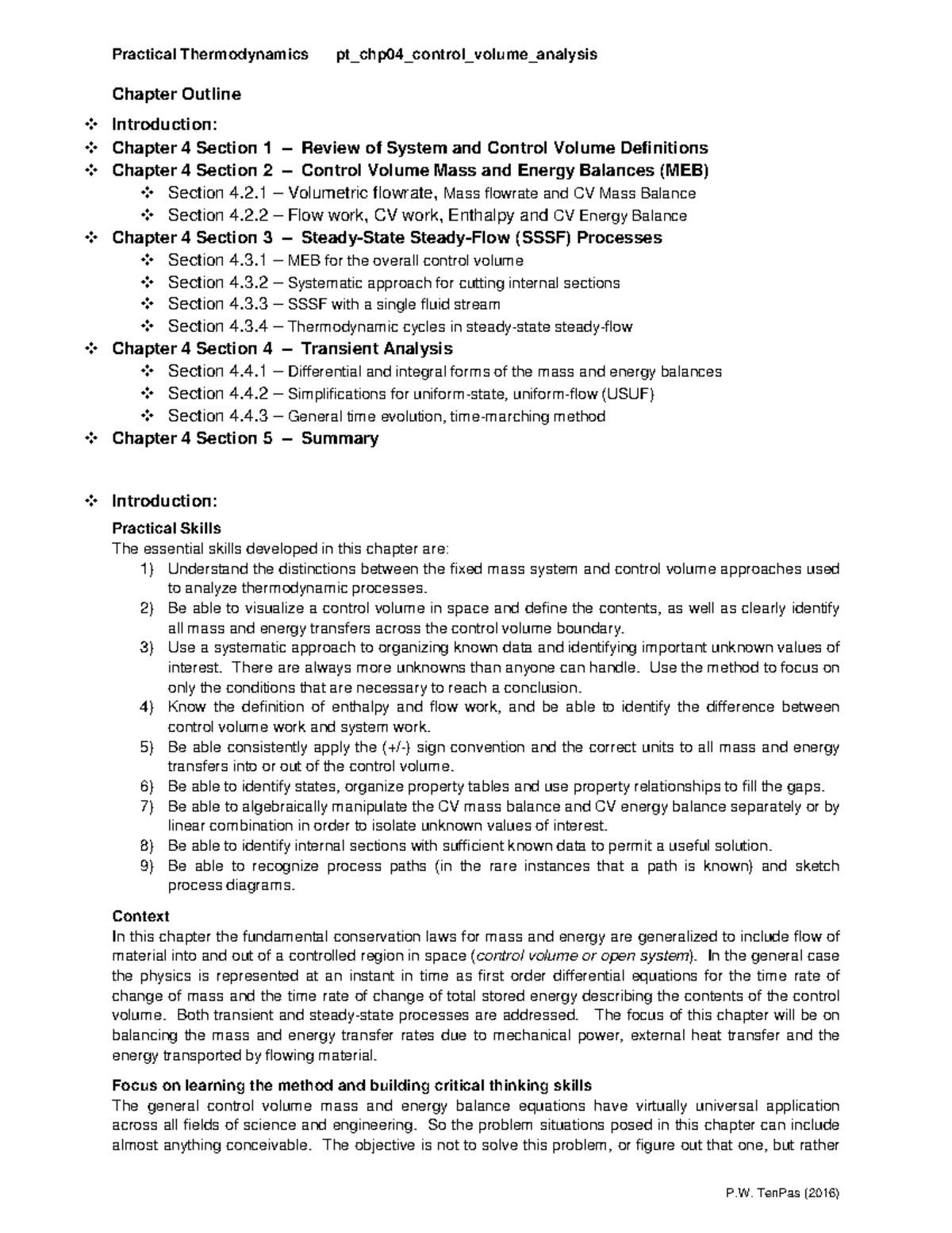 Pt chp04 control volume analysis - Practical Thermodynamics pt_chp04 ...