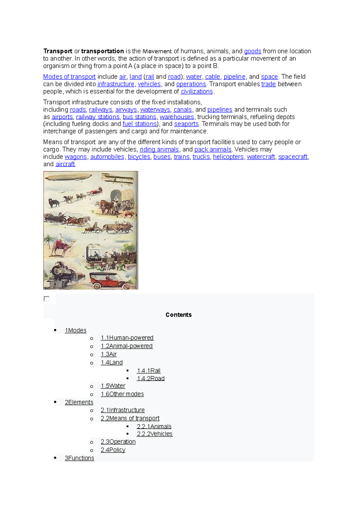 Transportation project - Transport or transportation is the Movement of ...