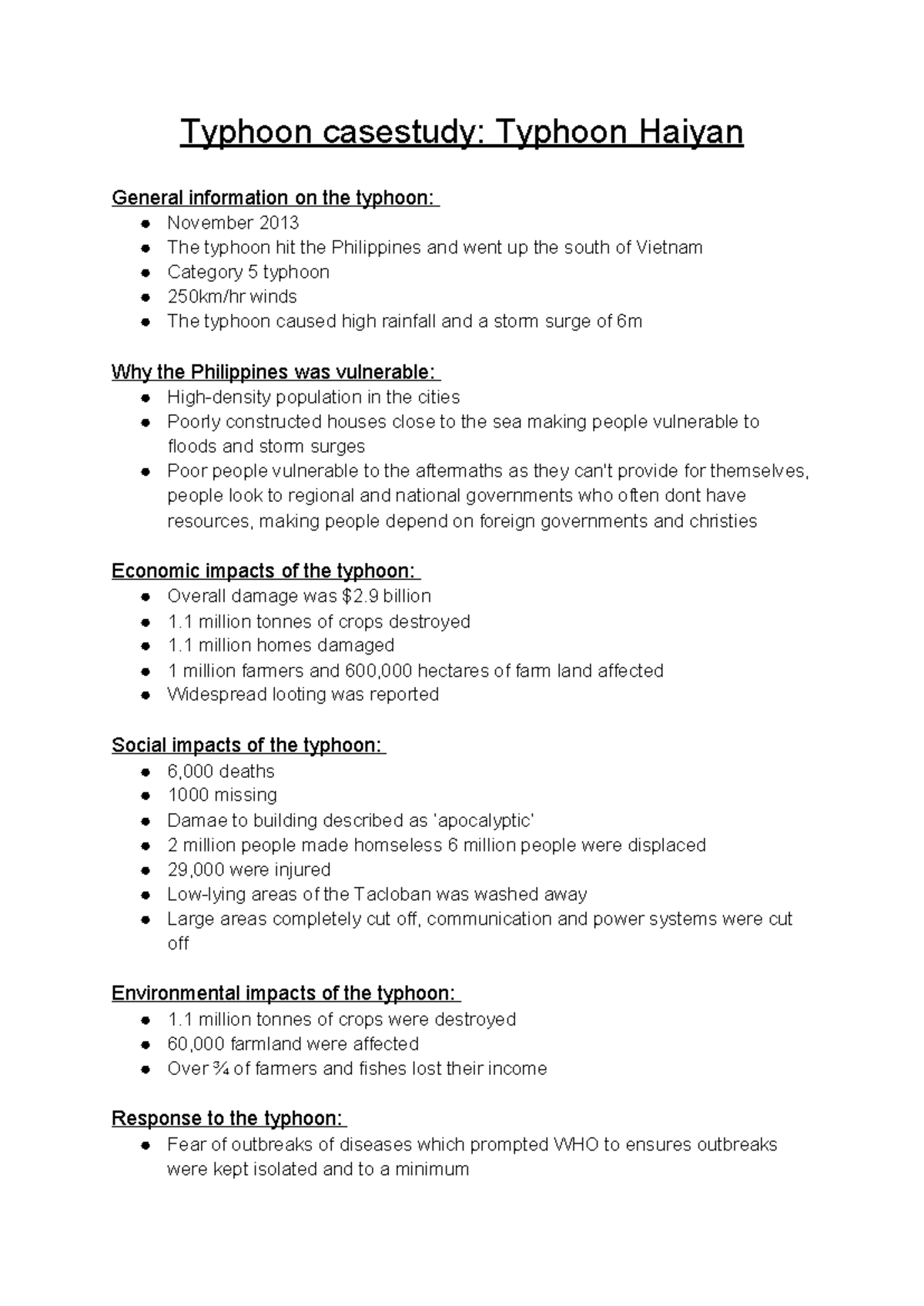 Typhoon casestudy Typhoon Haiyan - Typhoon casestudy: Typhoon Haiyan ...