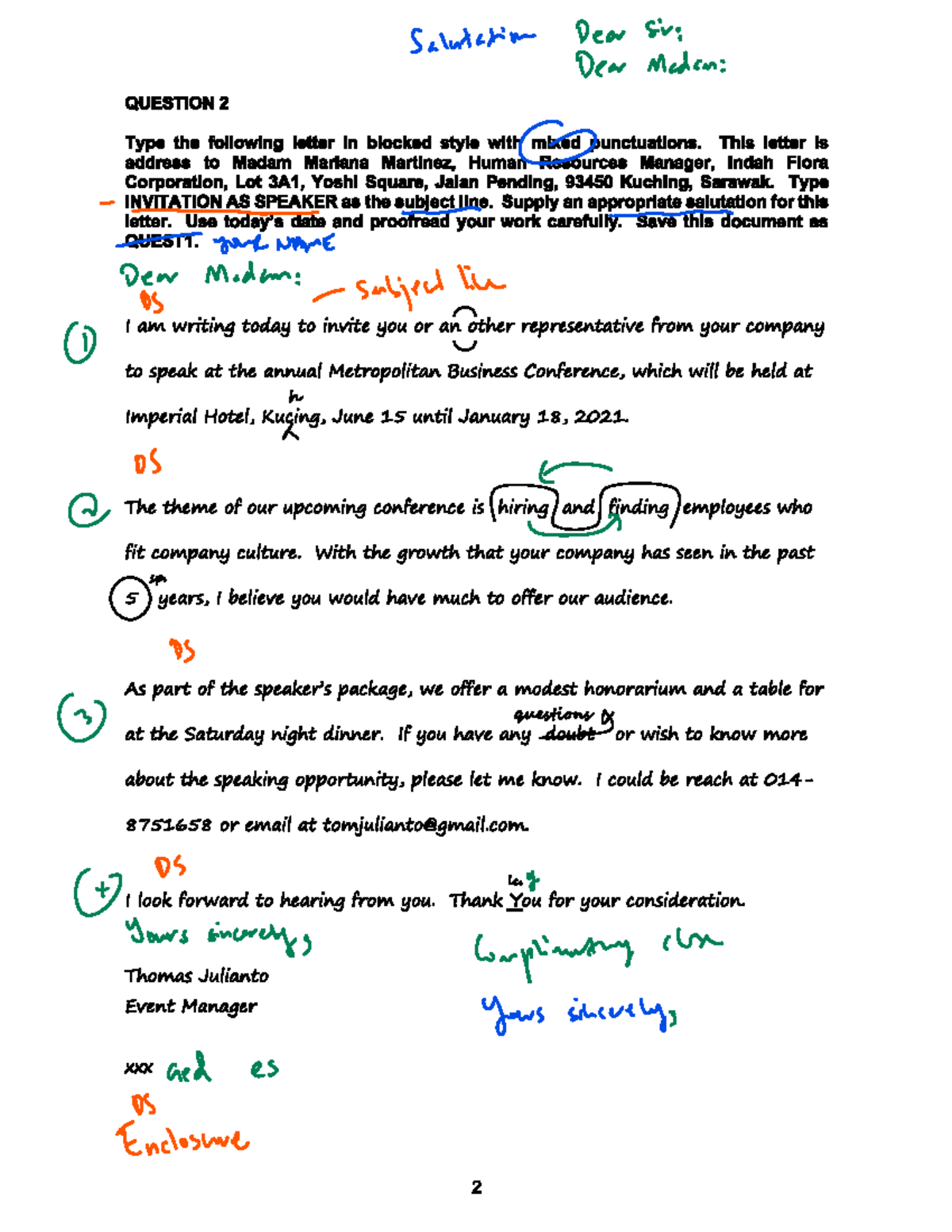 Business Letter - Tutorial 2 - Document Processing - Studocu
