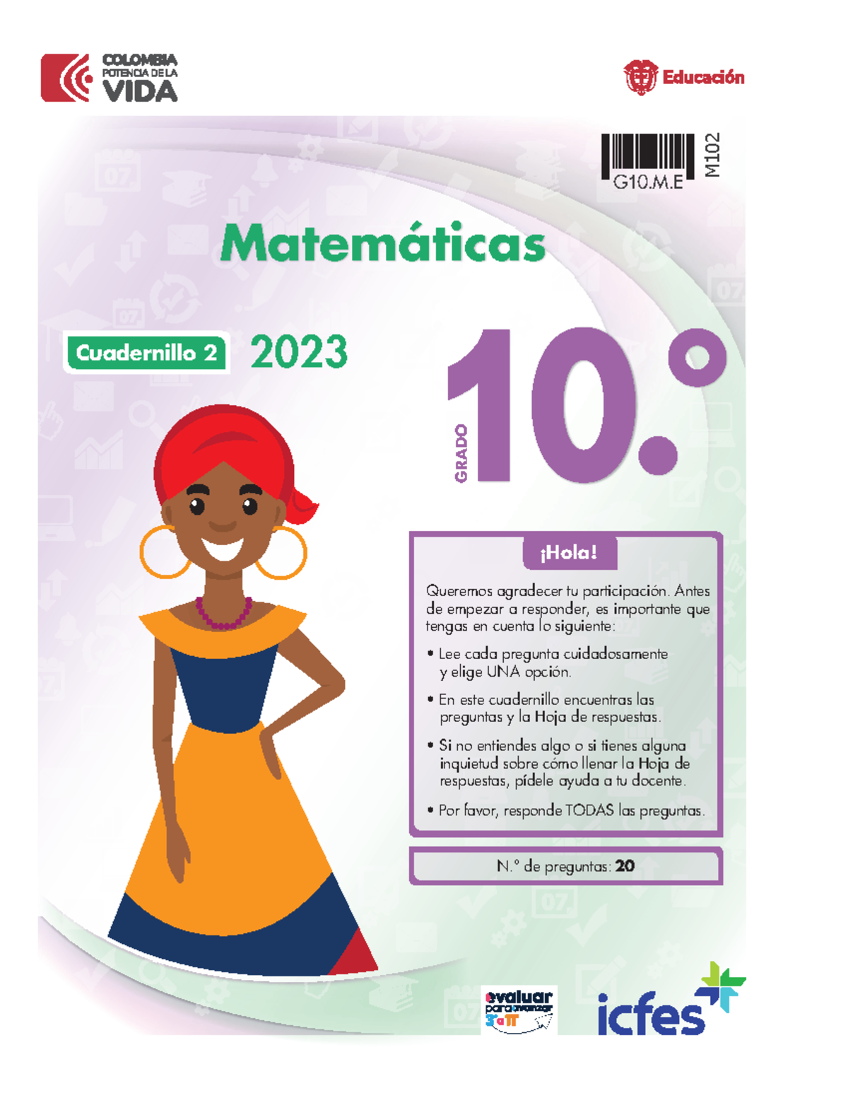 Cuadernillo Matematicas 10 2 - Cuadernillo 2 2023 ####### M 1 ####### 02 ####### G 1 0.M ...