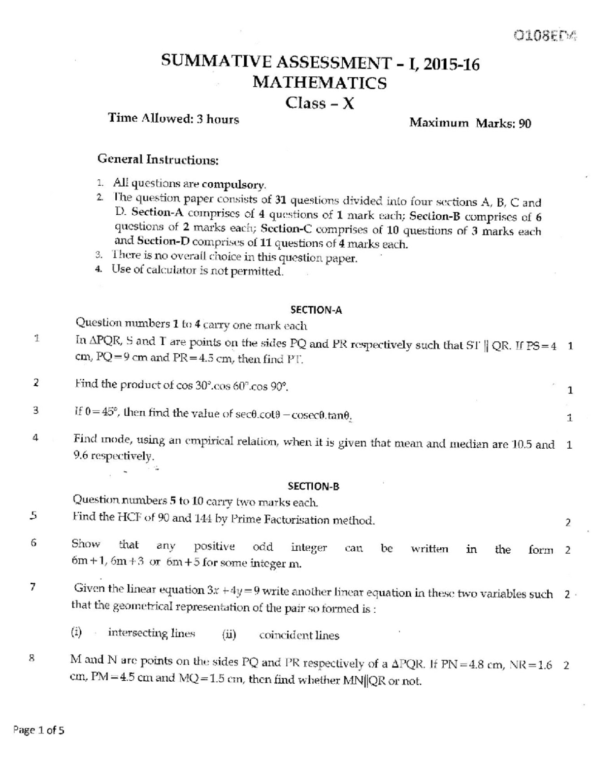 Com.google.android.apps - 0108ED4 SUMMATIVE ASSESSMENT I, MATHEMATICS ...