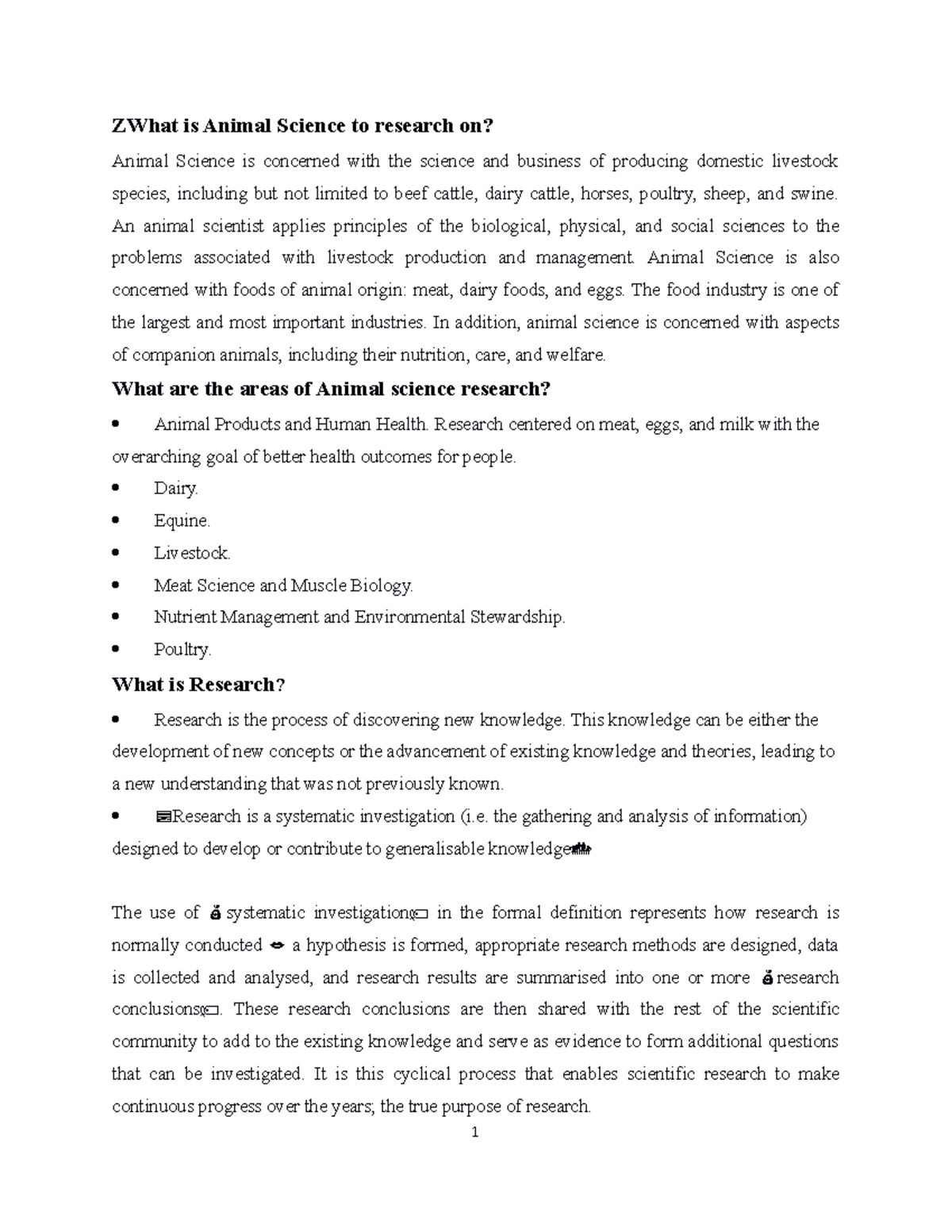 Research methods in Animal sciences - ZWhat is Animal Science to ...