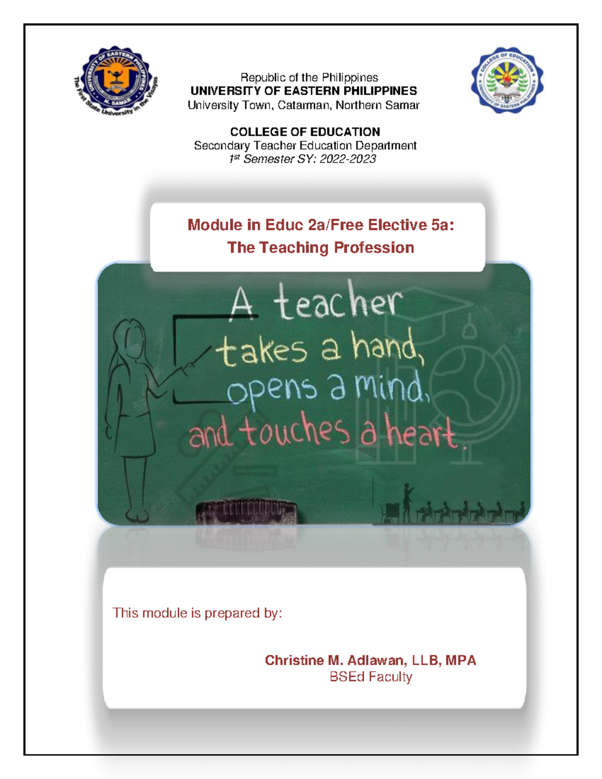 PEC 2 - lecture notes - Republic of the Philippines UNIVERSITY OF ...