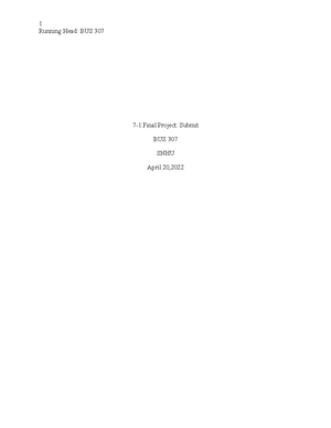 BUS 307 Milestone 2 - Brittany Stearns - Southern New Hampshire ...